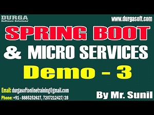 SPRING BOOT & MICRO SERVICES tutorials || Demo - 3 || by Mr. Sunil On 15-10-2025 @8PM (IST)