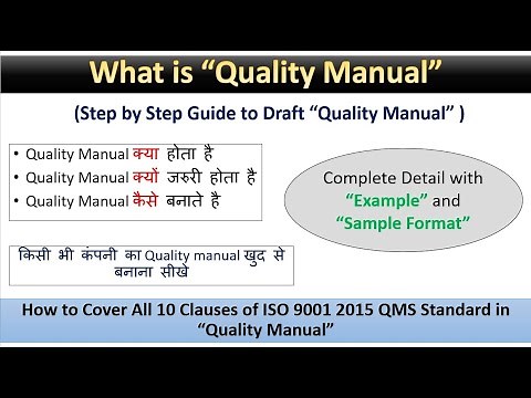 ISO 9001 Quality Manual I How to make Quality manual I Step by Step