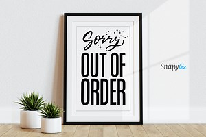 Out Of Order Sign Printable, a Print Template by Snapybiz