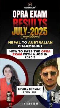 OPRA Exam Success Story 2025 | Keshav’s Journey with Elite Expertise | Study Tips for Pharmacists