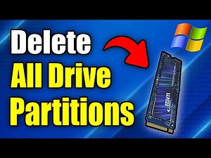 How to Delete Partitions on Drive on Windows PC if it's not Working (Reset your Drive)