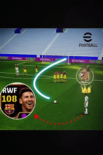 💫 Masterclass Free Kick by Messi – eFootball Gameplay! 🎮