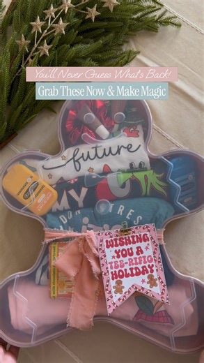 Y’all they are back and these sold out last year. The well loved gingerbread man containers, PLUS new candy cane and snowflake versions. Follow along (so the details send to you correctly ❤️) and then comment GINGERBREAD. I’ll send you everything you see here plus the new. This teacher gift was SO loved last year. I stocked this container with shirts they can wear all year (also great for back to school). Save and share ❤️ #teachergift #teachergiftideas #teachergifts #giftsforteachers #teacherch