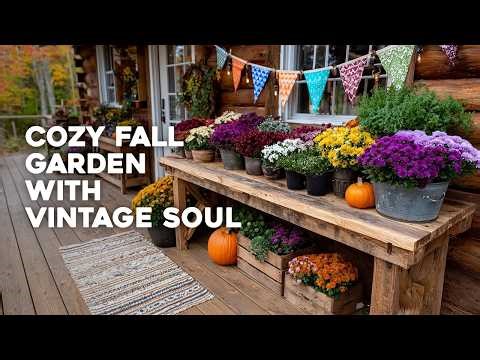 🍂 Cozy Fall Garden Tour: Vintage Inspired Outdoor Spaces