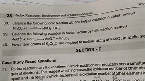 28 Redox Reactions, Stoichiometry and Volumetric Analysis38. B... | Filo