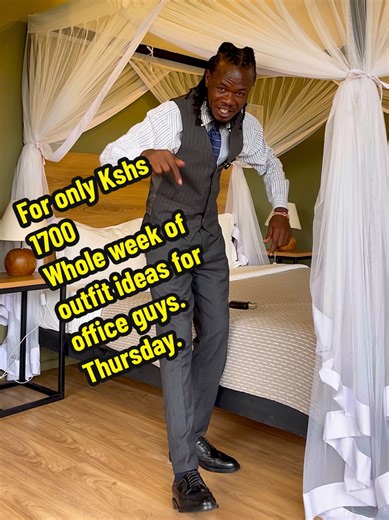 For only Kshs 1700 Whole week of outfit ideas for office guys. Thursday. Ya leo mnasemaje? perfume @EverblossomingScents #mensfashion #styleinspo #outfitideas #menstyle #fashiontips
