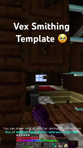 How to get the VEX smithing template 😎 #fyp #minecraft