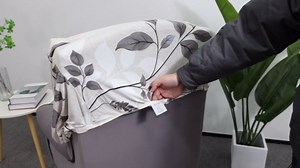 FUANGUI 2 Pieces Stretch Wingback Chair Cover Printed Wing Chair Slipcovers with Cushion Cover Spandex Fabric Armchair Sofa Cover Furniture Protector for Living Room Bedroom, 26