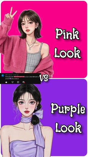 comment your favorite 🌷 #pinklook #purplelook #cute #shorts #viral