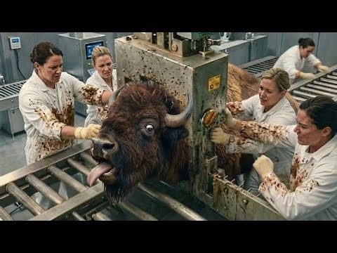 Inside a Massive Bison Leather Factory Full Industrial Processing Revealed