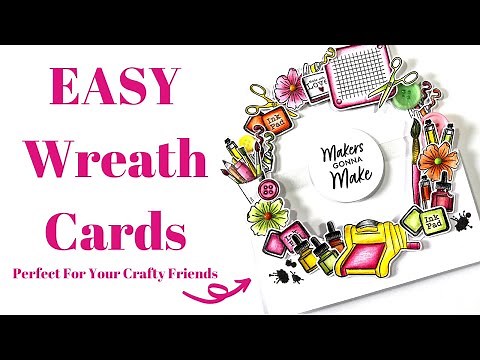 EASY Wreath Cards Any Size You Like!