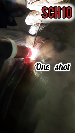 #walding Tig welding 😱 sch 10 with one shot 👍 #welding #shortsvideo #youtube