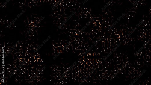 Abstract thermal data flow network with dense grid of rotating lines. Seamless loop of procedural information traffic behaving like fluid in a high-speed system architecture. 4K UHD heatmap