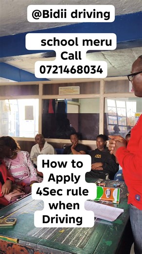 How to apply 4 seconds rule in order to keep a safe following distance. | Bidii Driving School