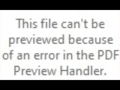 Fix Error This File Can't Be Previewed Because Of An Error In PDF Preview Handler In File Explorer