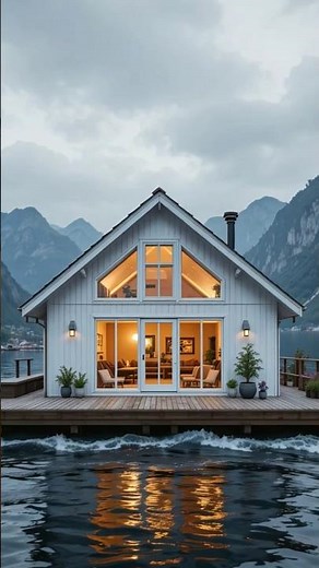 Inside a Dreamy Scandinavian Boathouse! 🌊✨ | Cozy Floating Home Tour