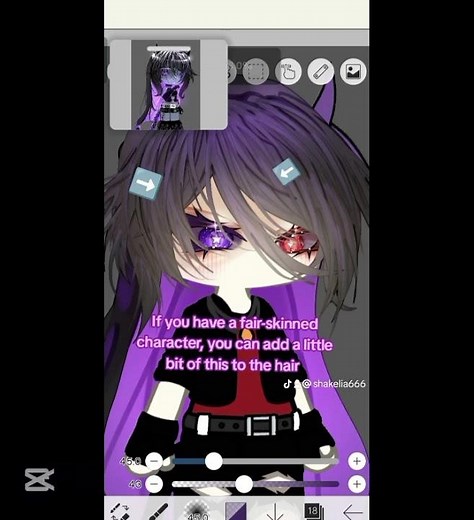 Gacha Life Hair Edit Tutorial How to edit hair #gacha #gachaclub #gachalife #tutorial #short #fyp