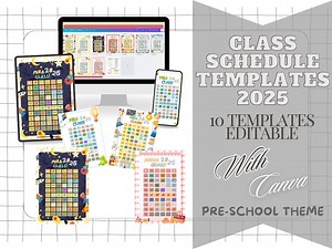 Class Schedule 2025 | 10 Editable Template | Editable Class Schedule |digital Class Schedule | Homeschool Schedule - Etsy