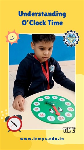 ⏰ Little Steps, Big Learning! ⏰ A confident UKG learner beautifully explains his daily routine, proudly showcasing his understanding of “o’clock” time. Moments like these reflect how early learning builds clarity, confidence, and communication skills at IEM Public School Salt Lake. 🌟📚 #IEMPublicSchool #IEMPSsaltlake #UKGLearners #EarlyLearning #TimeConcepts #OClockTime #ConfidentKids #LearningThroughFun #YoungMinds #FoundationLearning #SchoolLife #holisticeducationschool | IEM Public School, S