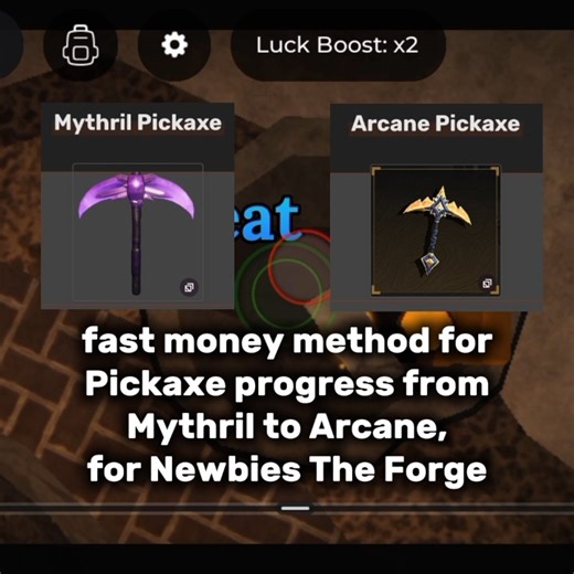 Fast Pickaxe progression method for Newbies, Roblox The Forge
