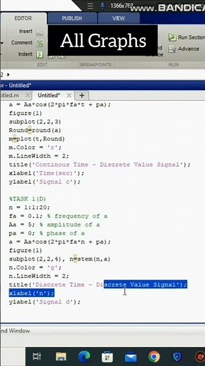 Continuous Time/Discrete Time/Analog Time/Digital Signals in Matlab Code