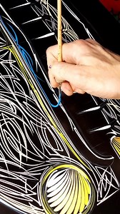 8.2K views · 5.2K reactions | Guess the car! #pinstriping #pinstripeonism #brush #handpainted #kustomcar #hotrod #lowrider #calligraphy #tattoo | Alexander Timchenko | Facebook