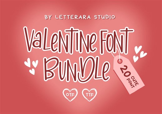 20 Valentine Font Pack – Modern Script, Wedding Fonts (TTF + OTF) - Etsy
