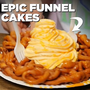 You won't find these funnel cakes at the county fair! | Rhett & Link