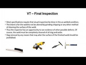 CWI Course - Module 10: Visual Inspection/NDE Methods and Symbols.