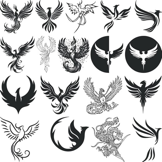 Phoenix Svg Bundle, Phoenix Clipart for Cricut, Phoenix Bird Silhouette, Phoenix Vector, Flying Phoenix Decal , Phoenix Cut File. - Etsy