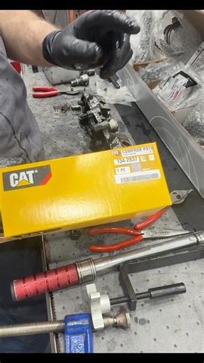 Jake brake housing disassembly! #trucking #satisfying #mechanic #dieselmechanic #peterbilt #repair #cat #caterpillar | Blevins Diesel