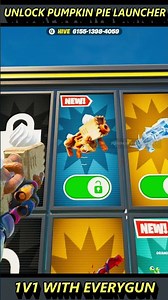 UNLOCK NEW PUMPKIN PIE LAUNCHER 1V1 WITH EVERY GUN -FORTNITE CREATIVE By hivecr8