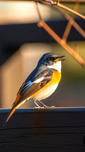 Hear the Mugimaki Flycatcher like you’ve never heard it before — a series of crisp, melodic strophes that alternate with soft warbles and gentle throat quivers, all captured in pristine 4K from a garden pergola perch. This short clip zeroes in on the exact moment the male sings a short phrase, punctuated by a tiny wing-flick accent — perfect for bird lovers, field-recording fans, and anyone seeking a quick nature reset. What you’re hearing is a territorial / advertising phrase delivered by a mig