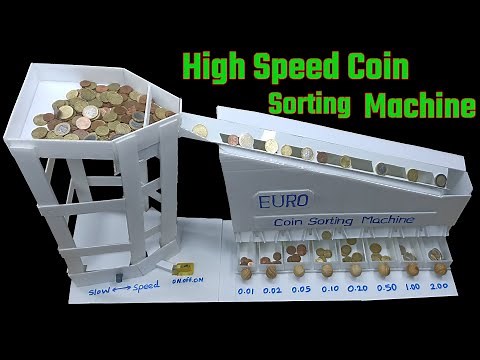 DIY Automatic Coin Sorting Machine from Cardboard/How to Make Coin Sorting Machine from Cardboard