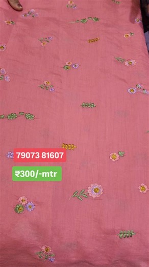 Fablines on Instagram: "Mul chanderi fabrics with beautiful embroidery 🌹"