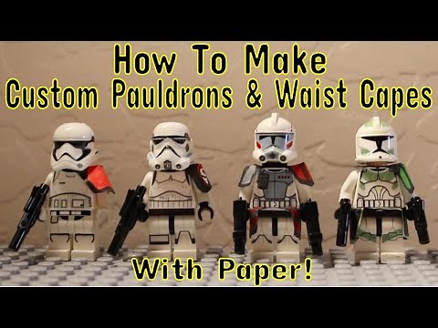 How To Make Custom Lego Star Wars Pauldrons And Waist Capes (Kama)! Made Easy With Printout!