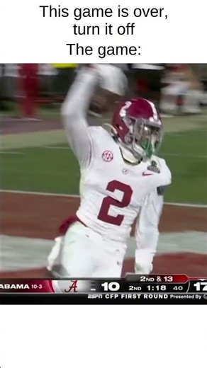 Alabama with the Largest Playoff Comeback Ever #alabama #collegefootball #oklahoma
