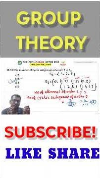 53 symmetric group | the number of cyclic subgroups of order 2 in S3 | TGT & PGT MATHS | LT GRADE