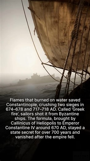 166K views · 2K reactions | The Byzantines used a terrifying secret weapon that could burn on water. | History Vault | Facebook