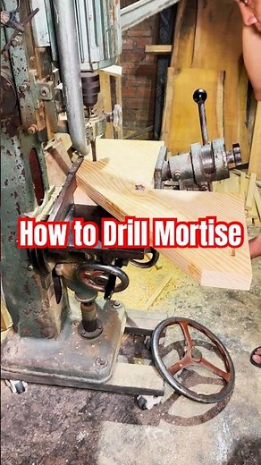 How to Drill Mortise Holes for a Folding Step Stool | Woodworking Short