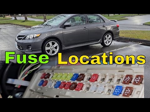 Fuse box Location And Diagram || 2009-2013 Toyota Corolla Sport