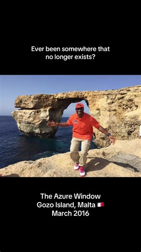 The Azure Window, also known as the Dwejra Window was a 92 ft natural arch on the island of Gozo, located just off the shores of Malta. The limestone feature, which was in Dwejra Bay close to the Inland Sea and Fungus Rock, was one of the island's major tourist attractions until it collapsed in stormy weather on 8 March 2017. The arch, together with other natural features in the area, has appeared in a number of international films and media productions.