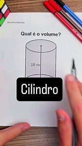 Aprenda a calcular volume do cilindro #matematicabasica #concursos | Profdombrauskas