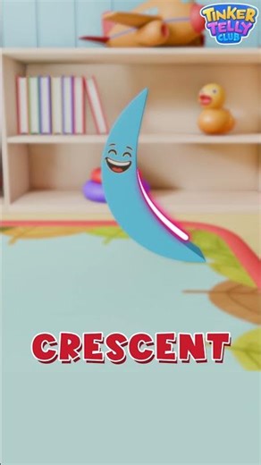 Crescent Shape for Kids 🌙 | Learn Shapes