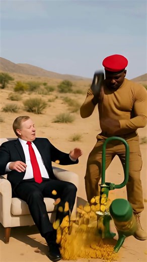 Ibrahim Traoré Pranks Macron with a Crazy Desert Gold Pump! 🤣💰 | Funny Africa Comedy