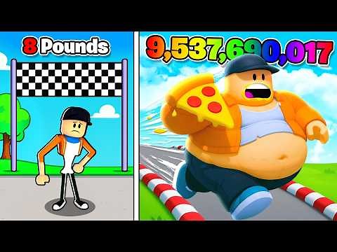 The FATTER I GET = The FASTER I GO! | Roblox Fat Race