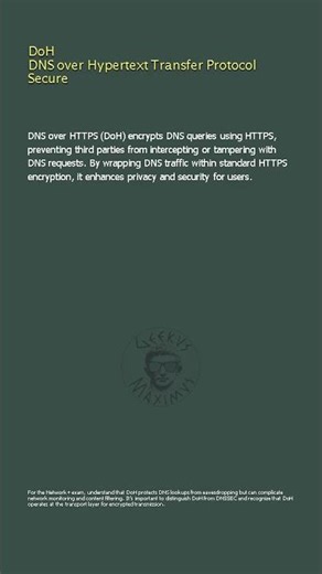 DoH DNS over Hypertext Transfer Protocol Secure - Network+