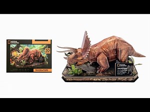 Triceratops 3D Puzzle by National Geographic® / CubicFun® - Step by Step