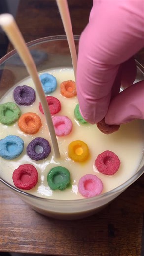 LitMakes 🕯️🤍✨ on Instagram: "✨🥣fruity loops topping🥣✨ - - - - - - - - - - - - - - - - - - - - - - - - #reelsinstagram #cheers #candle #aesthetic #trendingreels #trending #viral #reels #satisfying #pouring #handmade #cute #humboldt #supportsmallbusiness #handpoured #glitter #sparkle #shine #discover #gift #shopsmall #shopping #shoplocal #supportlocal #smallbusiness #womanownedbusiness #disco #beauty #follow #buy"