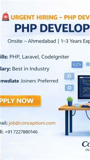 Highest Paying PHP Developer Jobs | Ahmedabad Only #phpdeveloper #salary #jobs